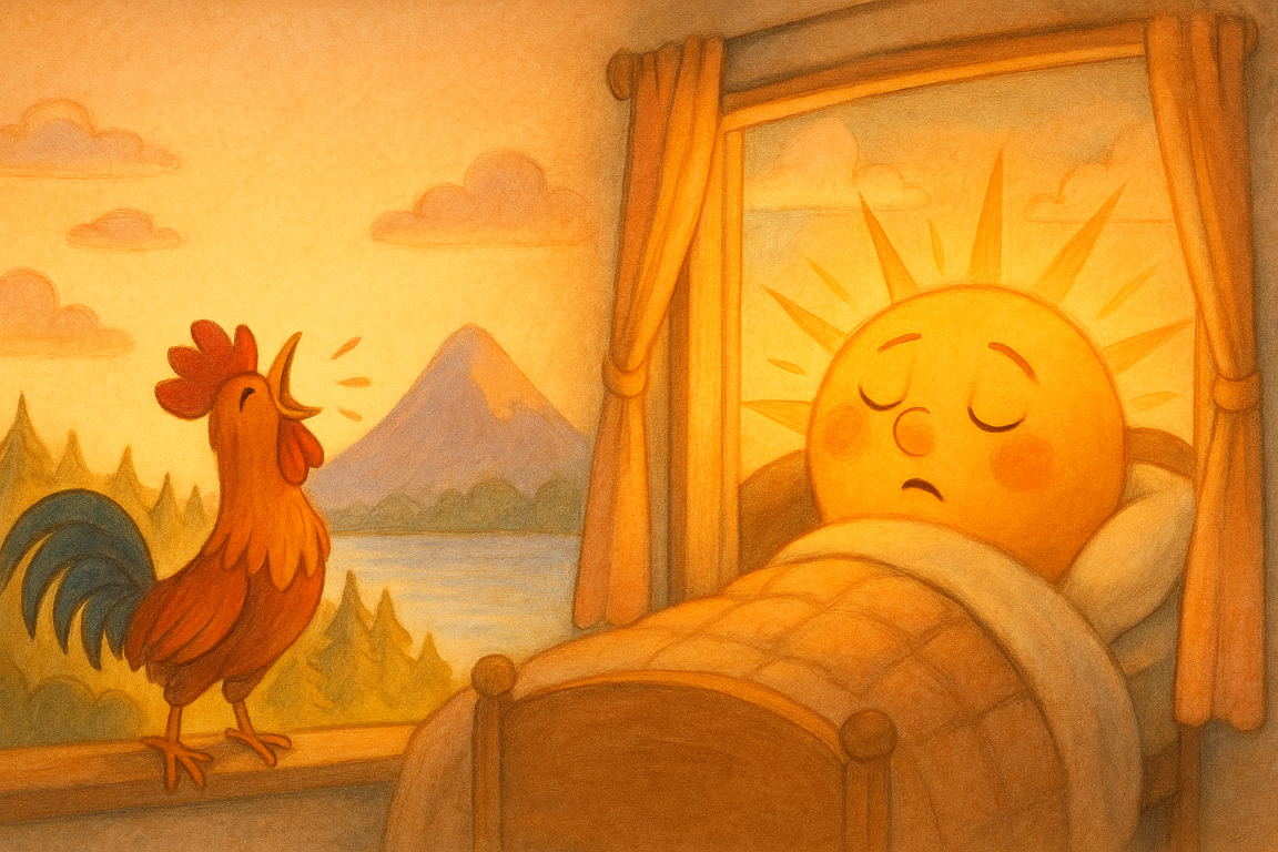 The Rooster and the Sun — rise and shine, it’s time to work!